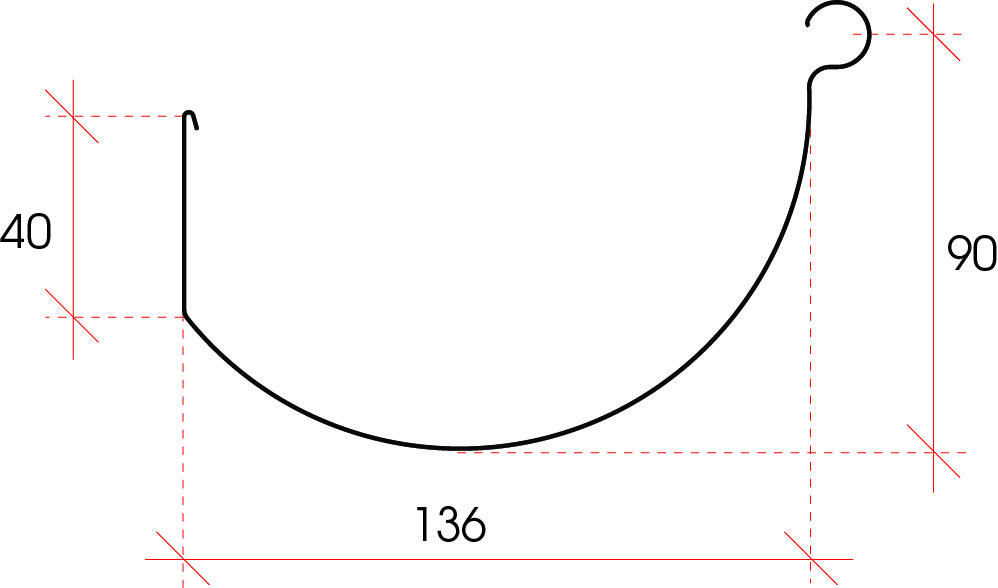 No.1 Roofing 150 Flat Back Half Round Gutter | STEEL SELECT®